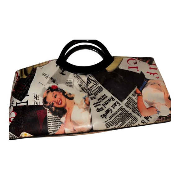 Pegaso Milano | Bags | Vintage Pegaso Milano Handbag Pinup Girls Bag ...